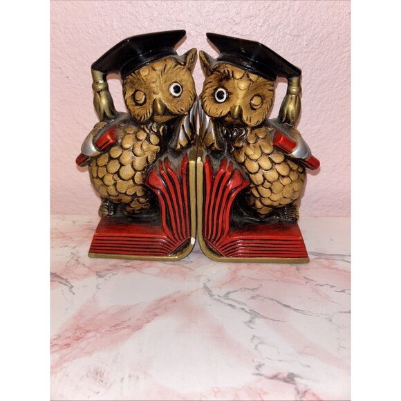 unbranded | Accents | Mcm Ceramic Owl Graduation Winking Owls Red Made ...